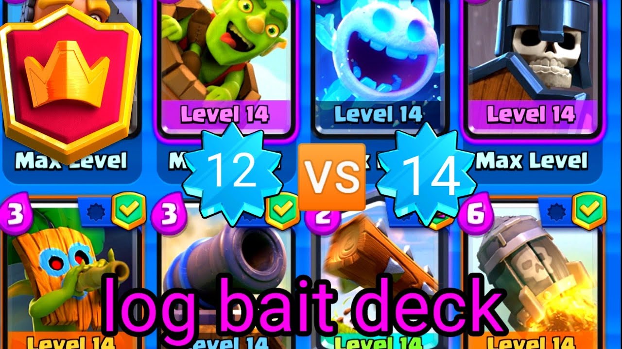 playing log bait deck on mid-ladder in clash royale - YouTube