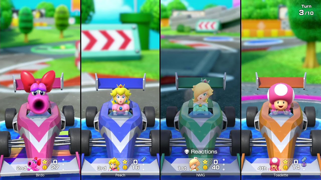 Super Mario Party Jamboree #88 Roll 'em Raceway 10 turns (Rosalina vs ...