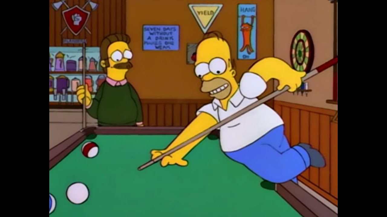 Mejores momentos Simpsons - Homero "la bomba de Springfield" del billar ...