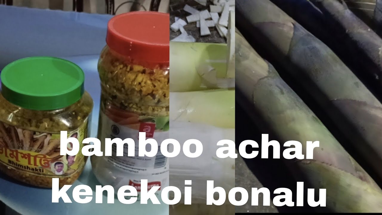 Bamboo achar kenekoi bonalu // Bamboo shoot pickle // Bamboo shoot ...