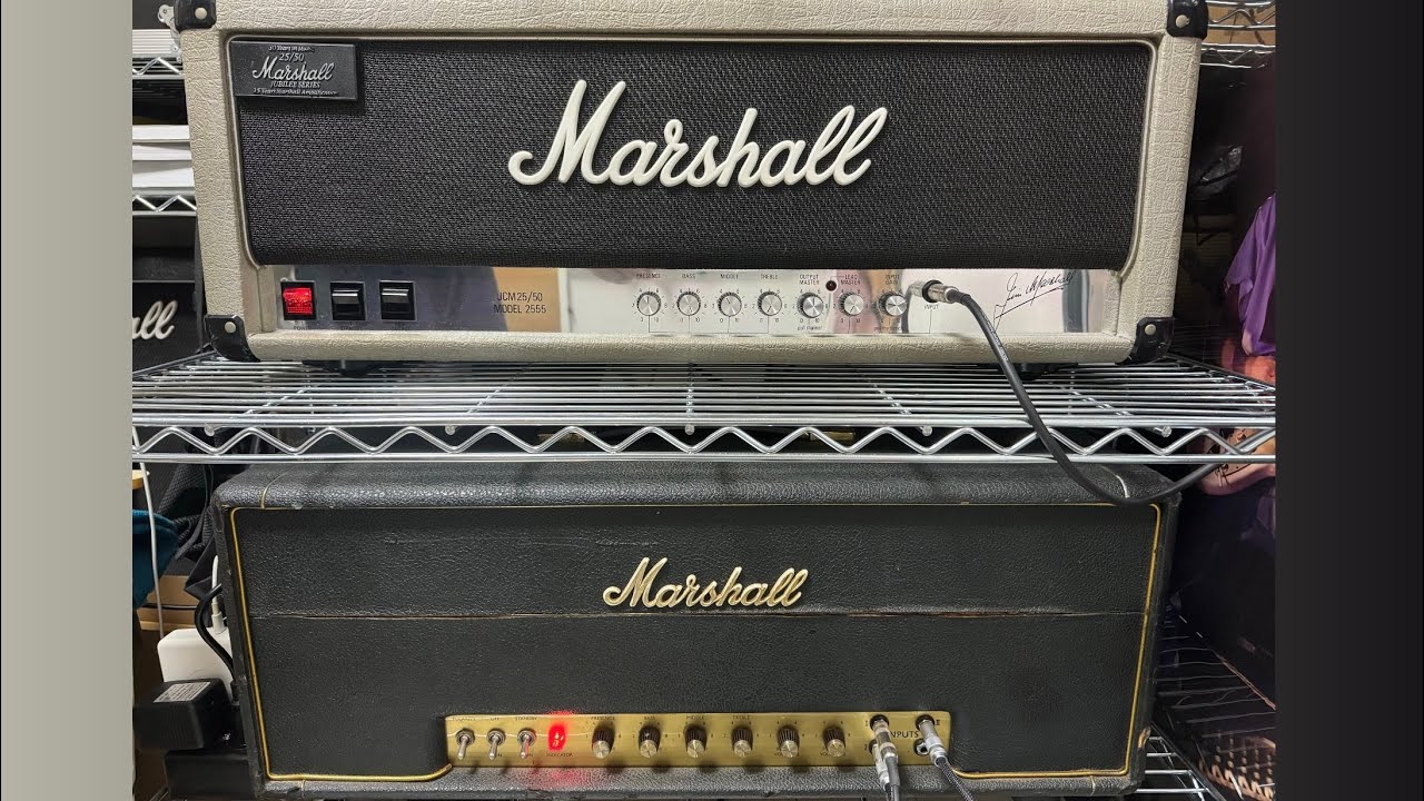 MARSHALL SILVER JUBILEE, MAJOR Lead Plexi sound check practice John ...