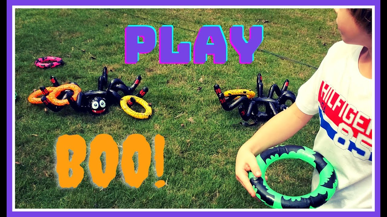 GINMIC Halloween Ring Toss Game Set Inflatable Spiders | HALLOWEEN ...