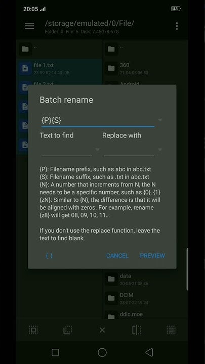 Cara ganti nama file secara batch dengan MT Manager #android #mtmanager #apk #batch #rename ...