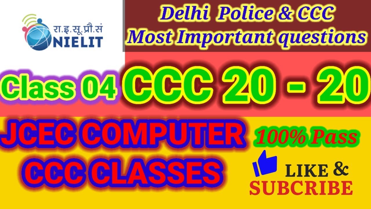 Delhi Police & CCC Most important questions - YouTube