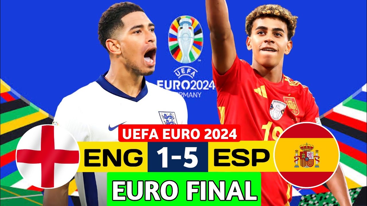 England vs Spain 1-5 Euro Final Highlights and All Goals | EURO2024 ...