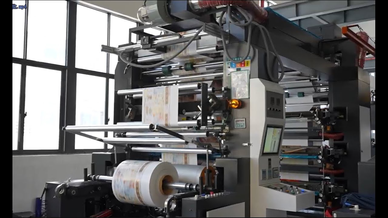 6 colors flexographic printing machine for different type paper with ...