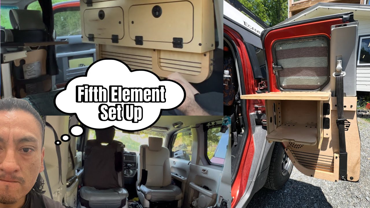 fifth Element Camping Set Up & Fixing Honda Elements on the road - YouTube