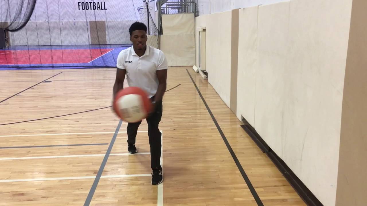 Staggered Medicine Ball Side Toss - YouTube