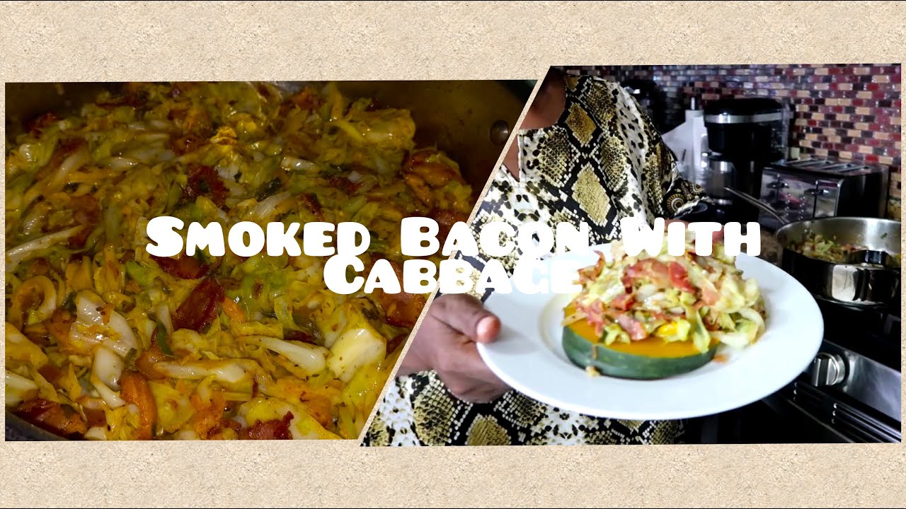 Smoked Bacon With Cabbage/ Jamaican Ground Provision - YouTube