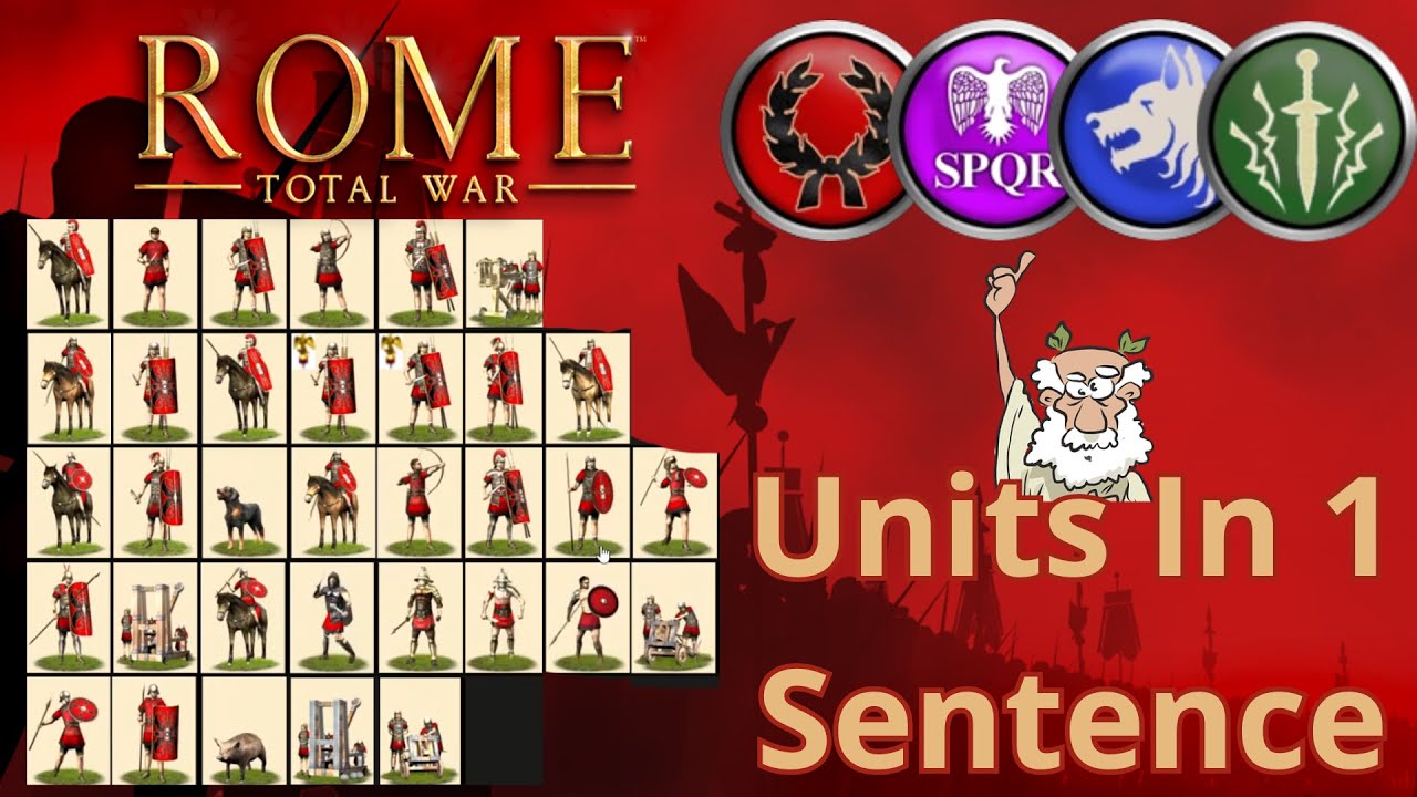 Rome: Total War - Roman Units Described in One Sentence - YouTube