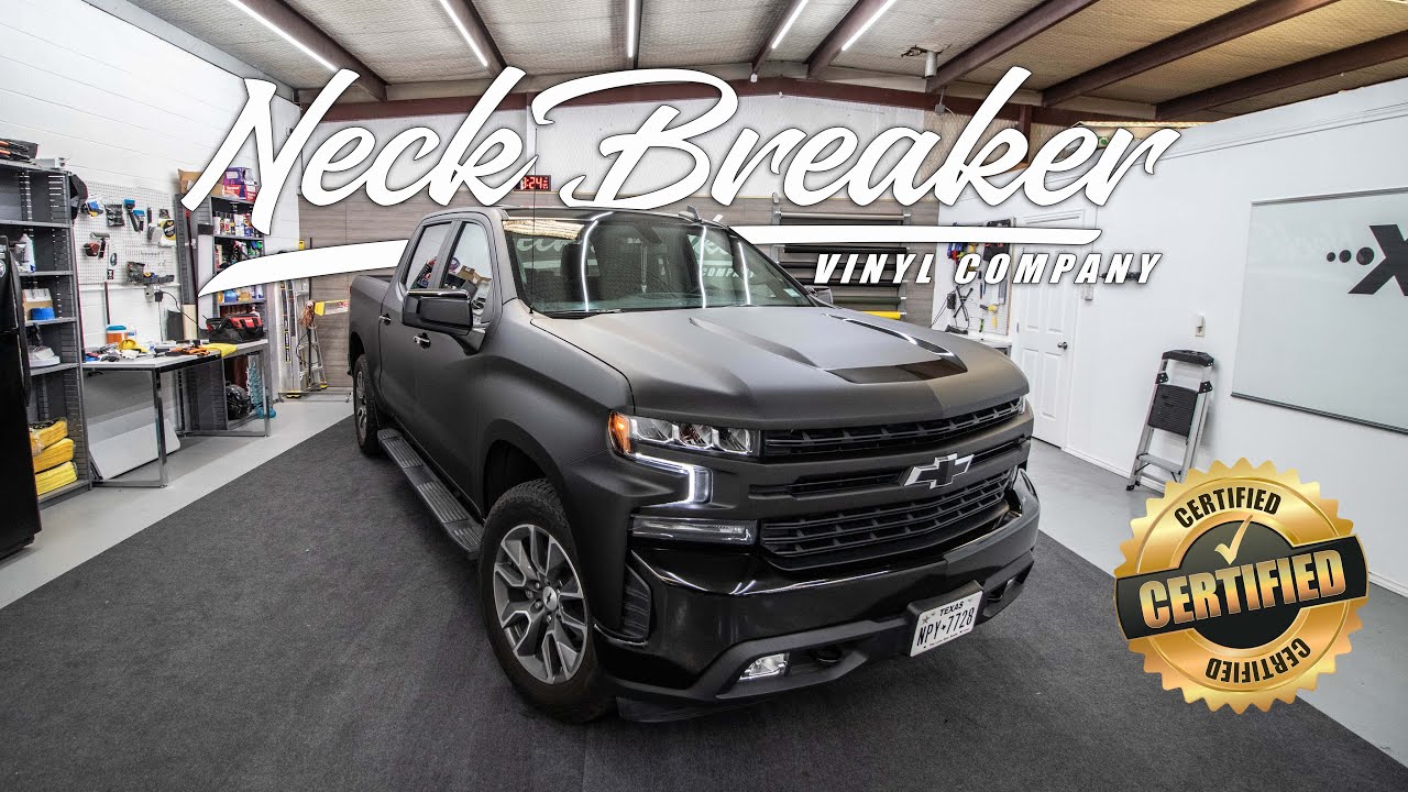 Matte Black Silverado Vinyl Wrap - YouTube