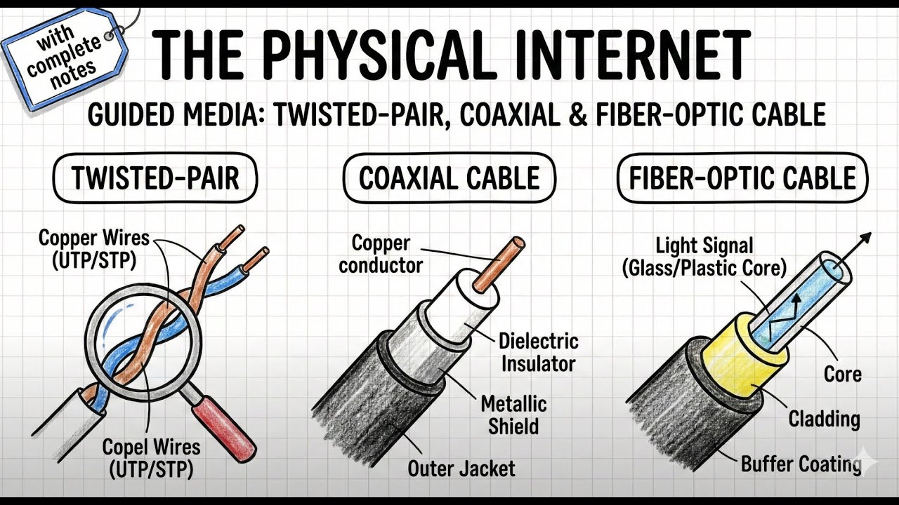 The Physical Internet : Guided Media: Twisted-Pair, Coaxial and Fiber ...