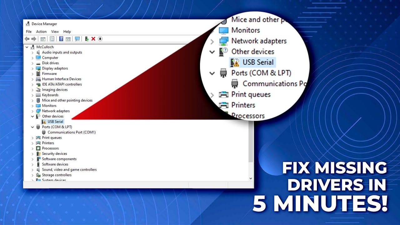 How to Fix Missing Driver Problems In New Windows Installation - YouTube