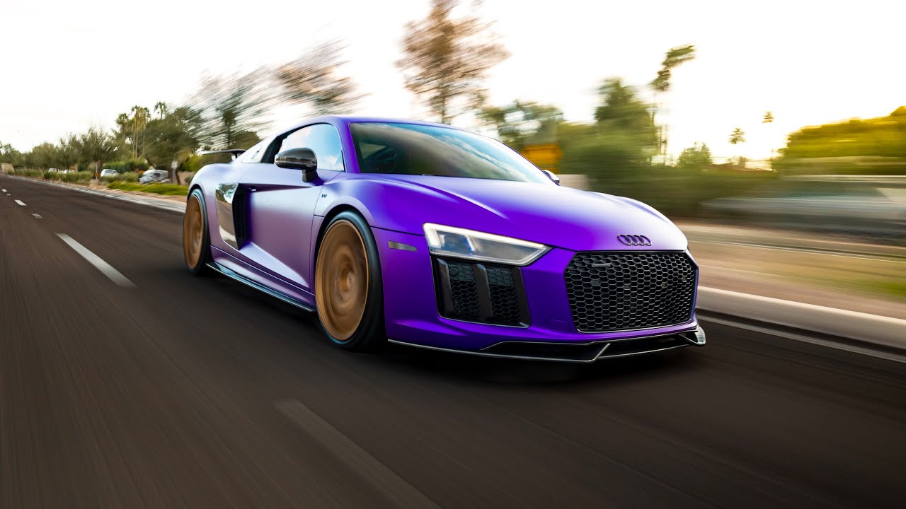 Purple Audi R8 [4K] - YouTube