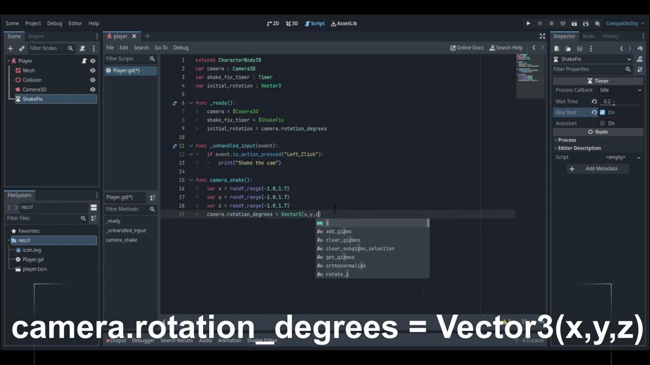 Simple Camera Shake - Godot 4 - YouTube