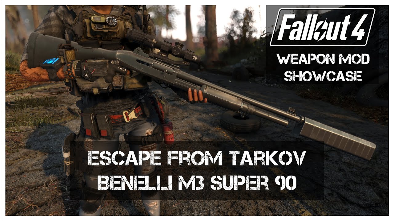 Fallout 4 Mod I Benelli M3 Super 90 12ga shotgun Mod Showcase - YouTube