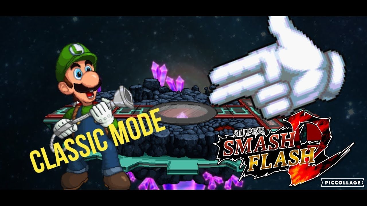 [Luigi is kinda broken!] Super Smash Flash 2 Classic Mode Luigi ...