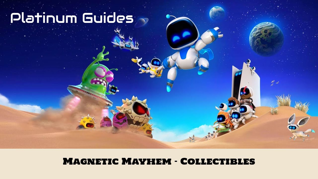 Magnetic Mayhem - Astro Bot - Collectibles (All Bots and Puzzle Pieces) - YouTube