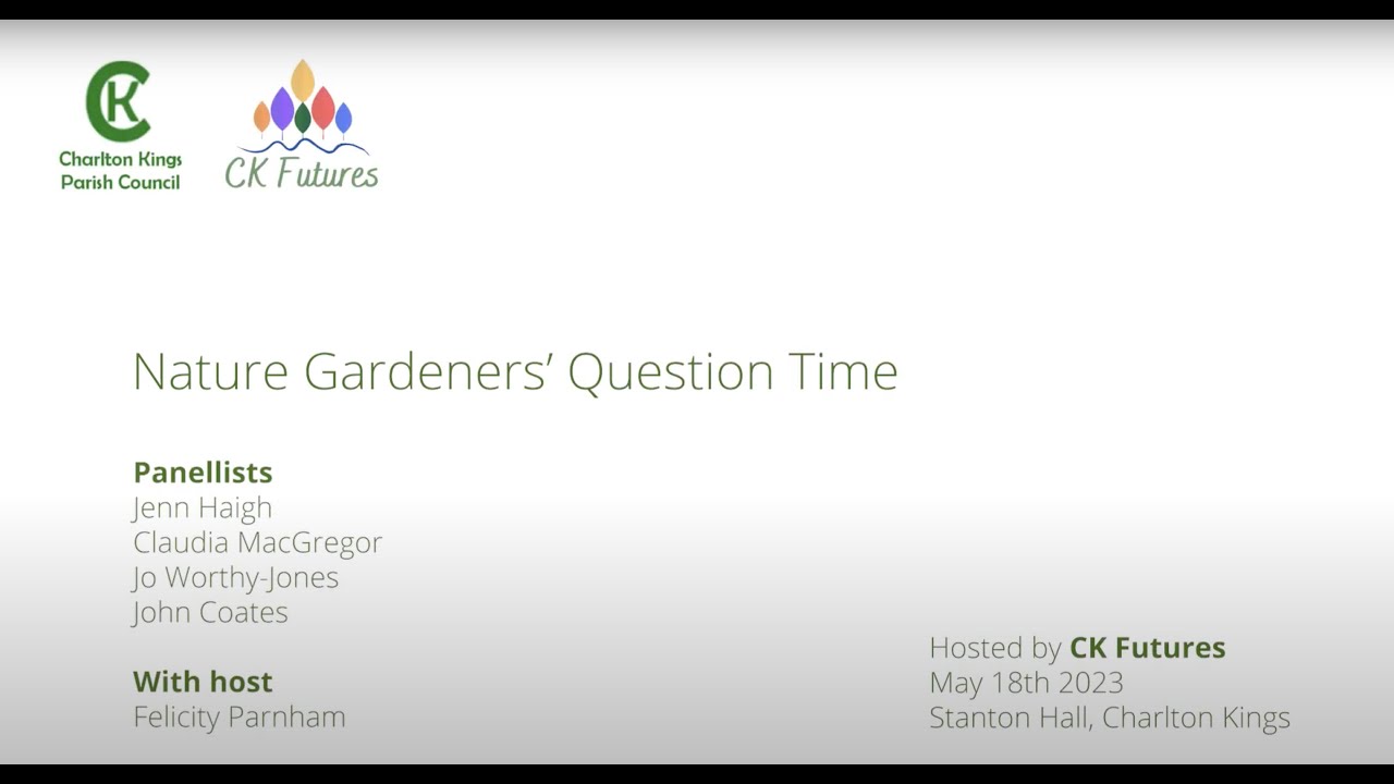 Nature Gardeners' Question Time - 18th May 2023 - YouTube