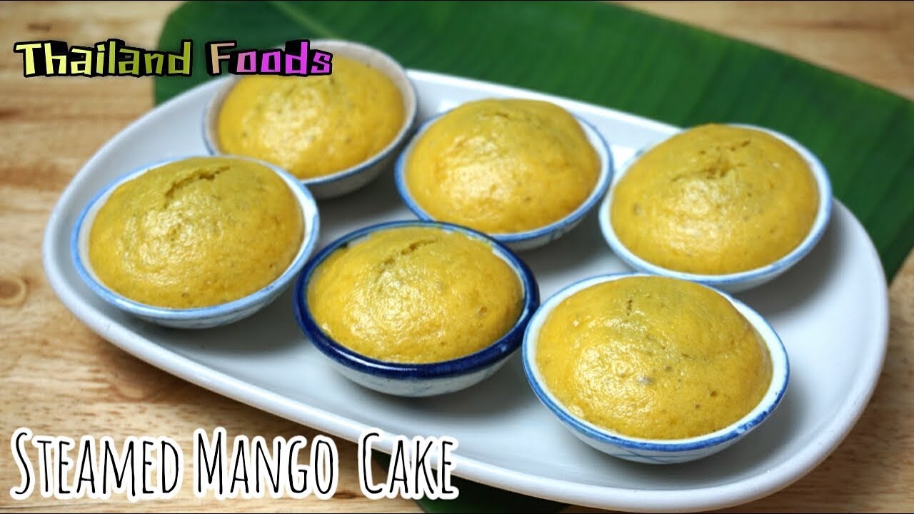 Thai Dessert | Steamed Mango Cake - YouTube