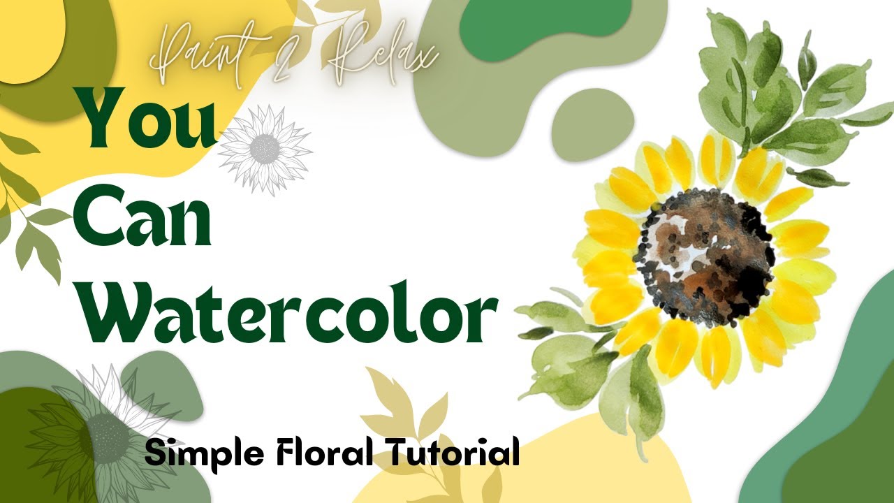 How to Draw Beautiful Sunflower -Watercolor Painting Tutorial - Paint 2 ...