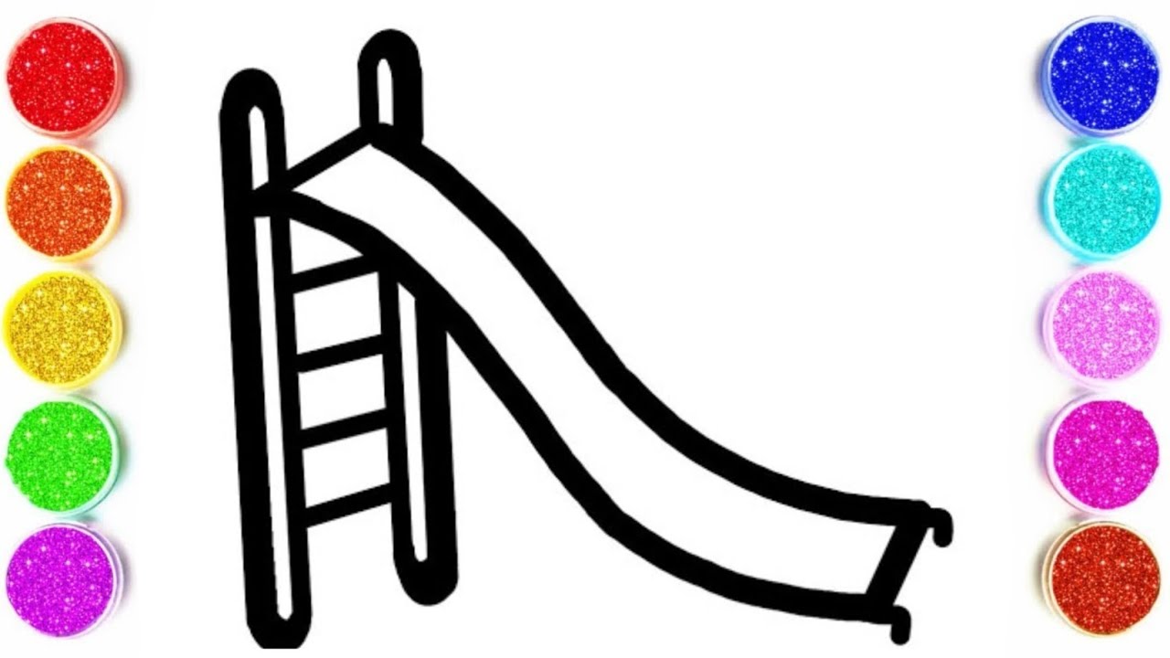 Cute Slide Drawing, Coloring and Painting for Kids & Toddlers | Learn ...