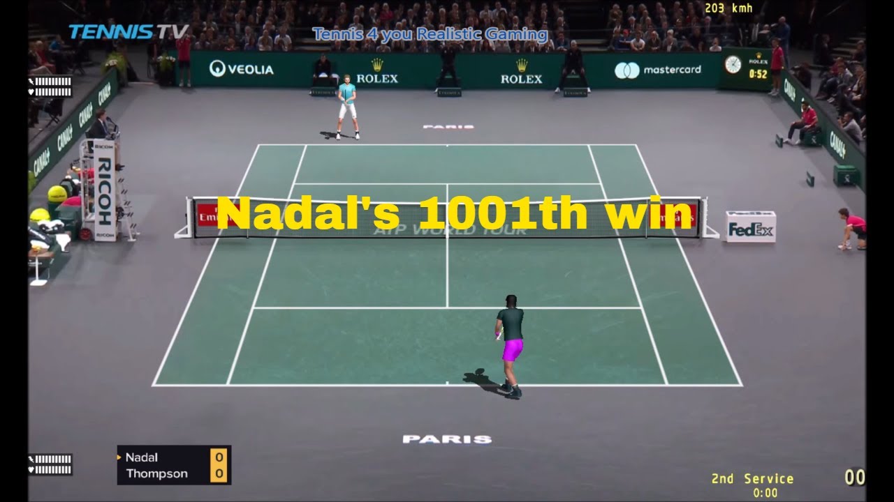 Rafael Nadal vs Jordan Thompson ATP Paris 2020 highlights HD | ATP Tour ...