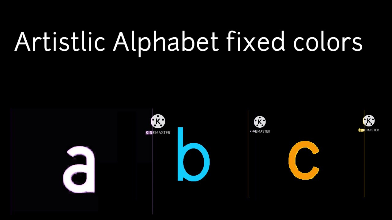 Artistic Alphabet fixed colors - YouTube