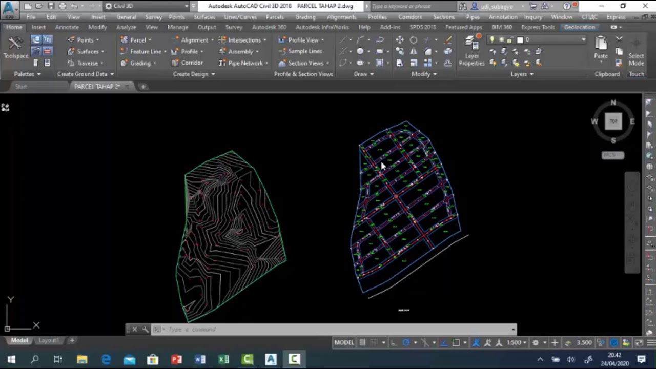 PARCEL ACAD CIVIL 3D # PART 2 # LAYING OUT - YouTube