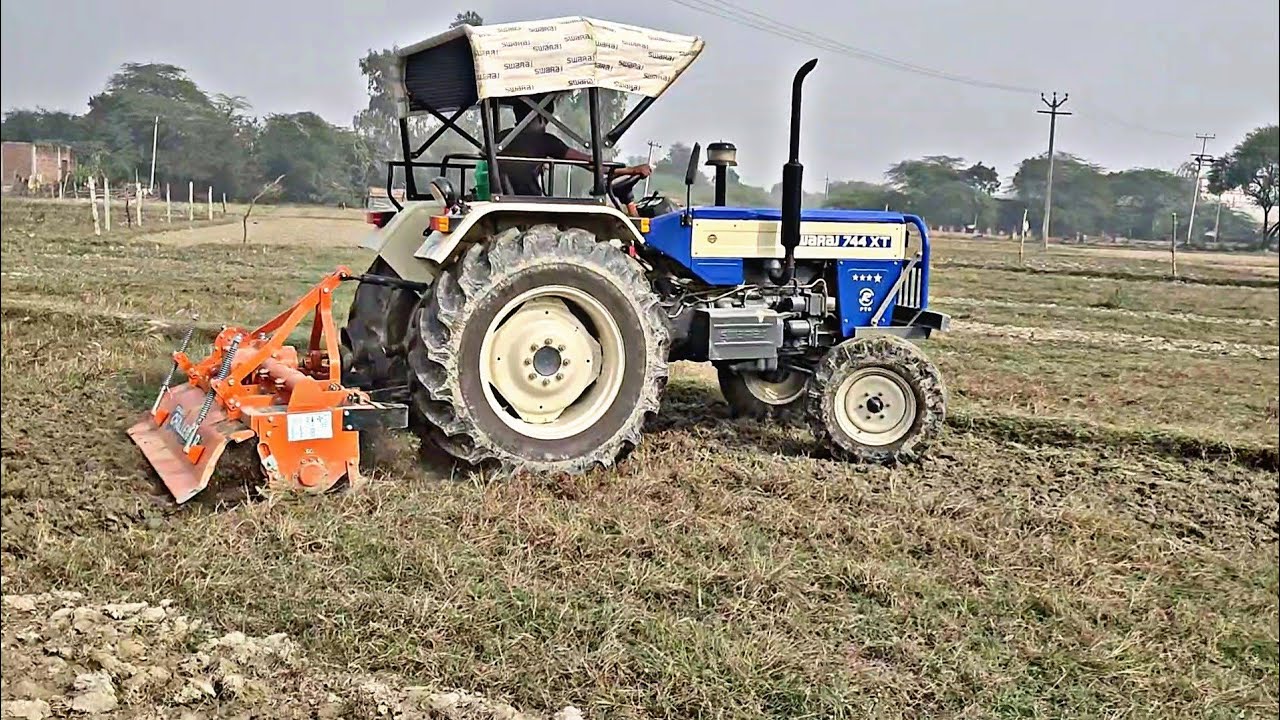 शेर की दहाड़ सुन लो Swaraj 744 XT Best Performance in Rotavator ...