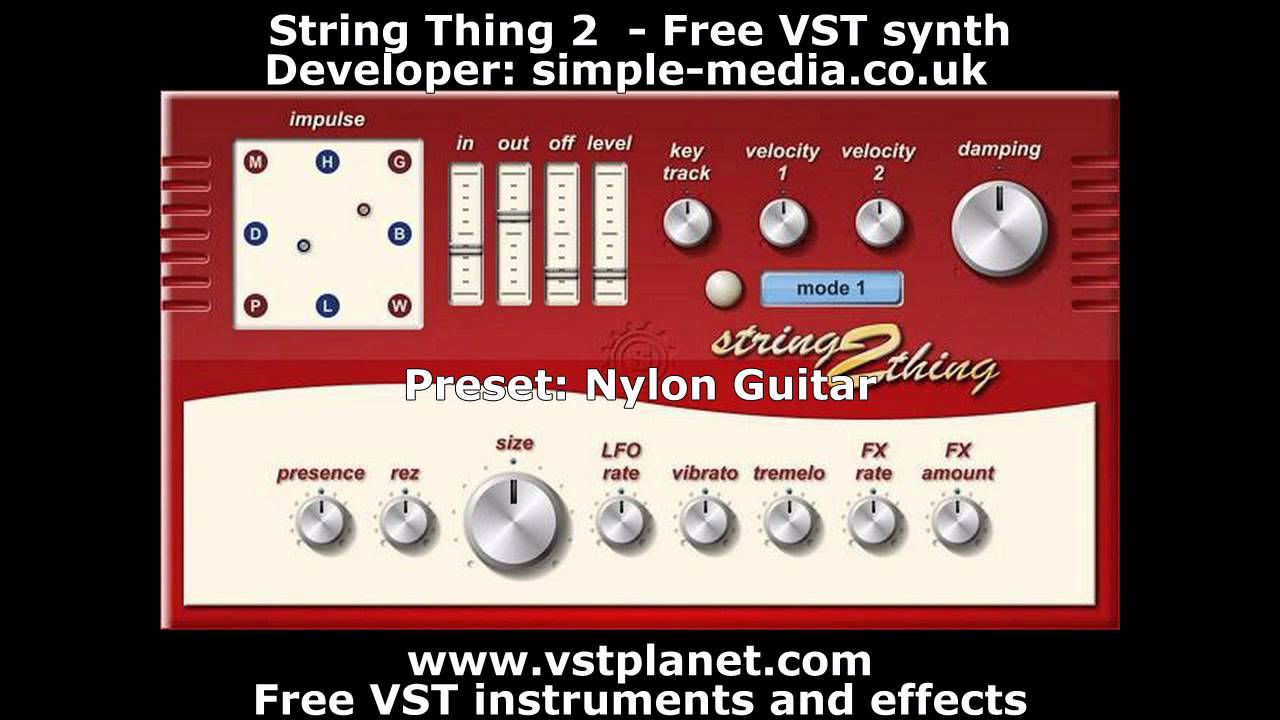 String Thing 2 - Free VST synth - vstplanet.com - YouTube