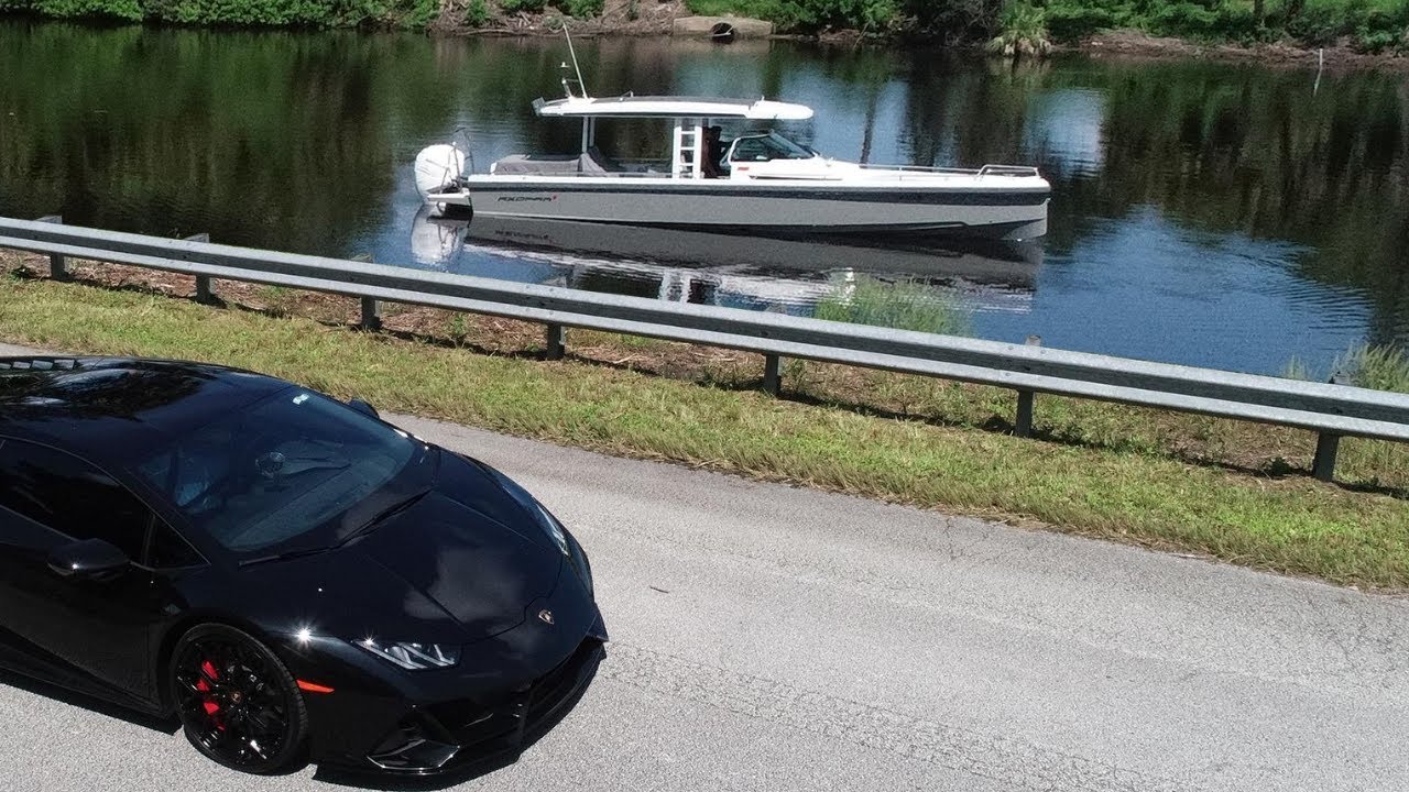 Lamborghini vs Boat Race - YouTube