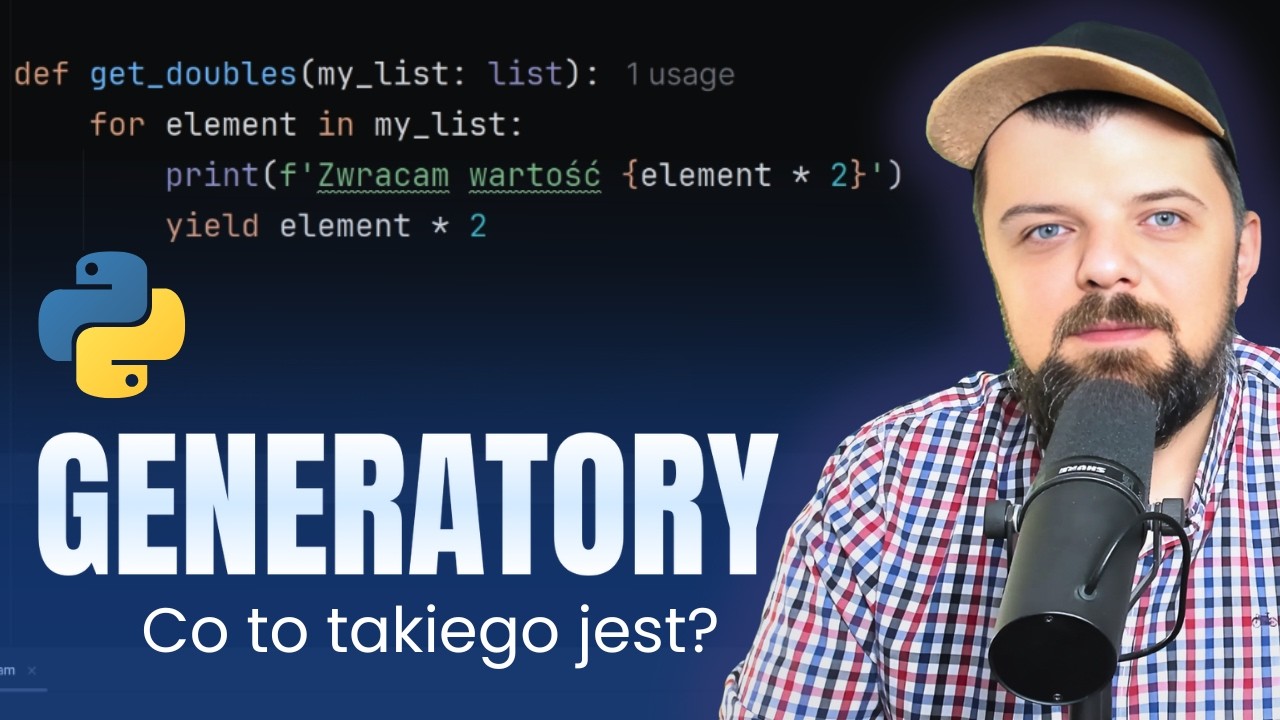 Generatory w Pythonie – prosty sposób na lepszy kod - YouTube
