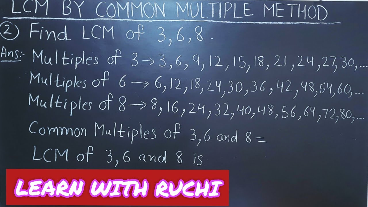 LCM by common multiple method class 5 | How to find lcm by common ...