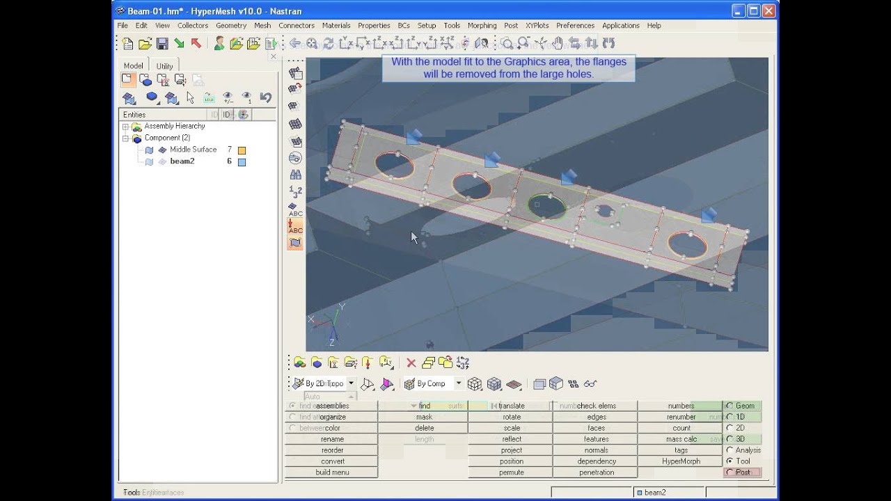 HyperMesh - editing geometry - YouTube