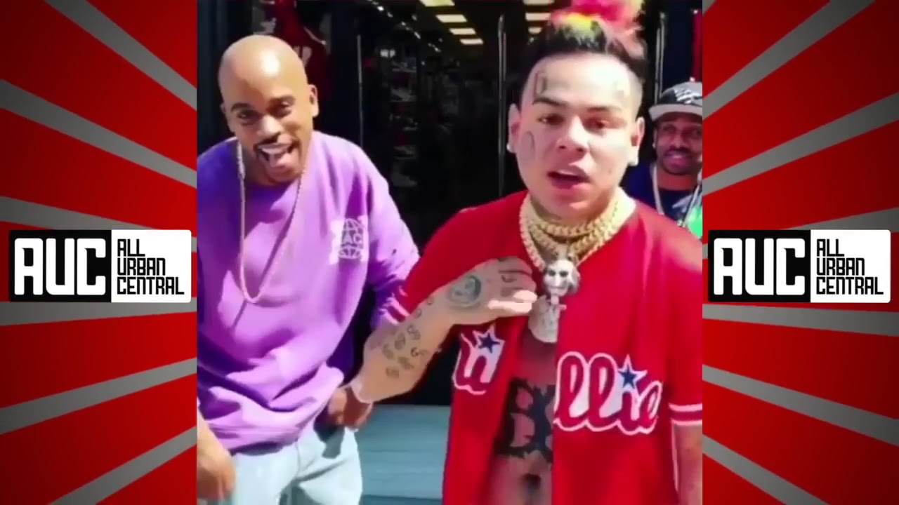 6ix9ine Manager Trey Way Bangs Blood But Can Wear All Blue Clothing He ...