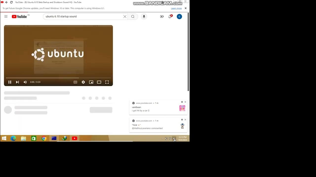 Ubuntu 6.10 Startup Sound Has BSOD - YouTube