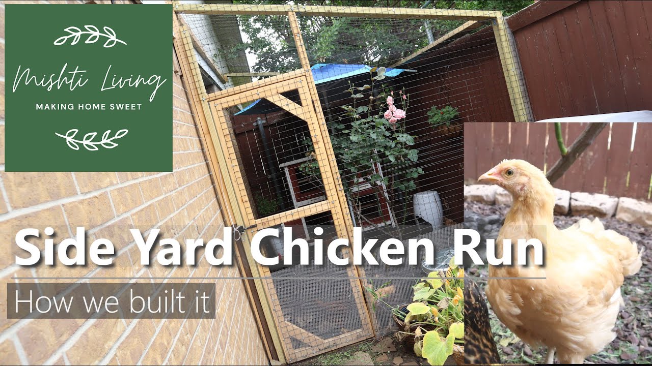 How we made a Chicken Run in our city side yard - YouTube