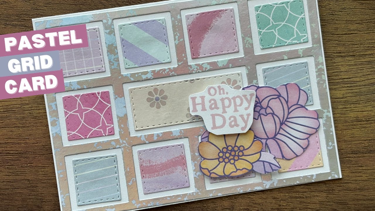 Make This Soft & Stylish Grid Card with #lifescraftart Cutting Die ...