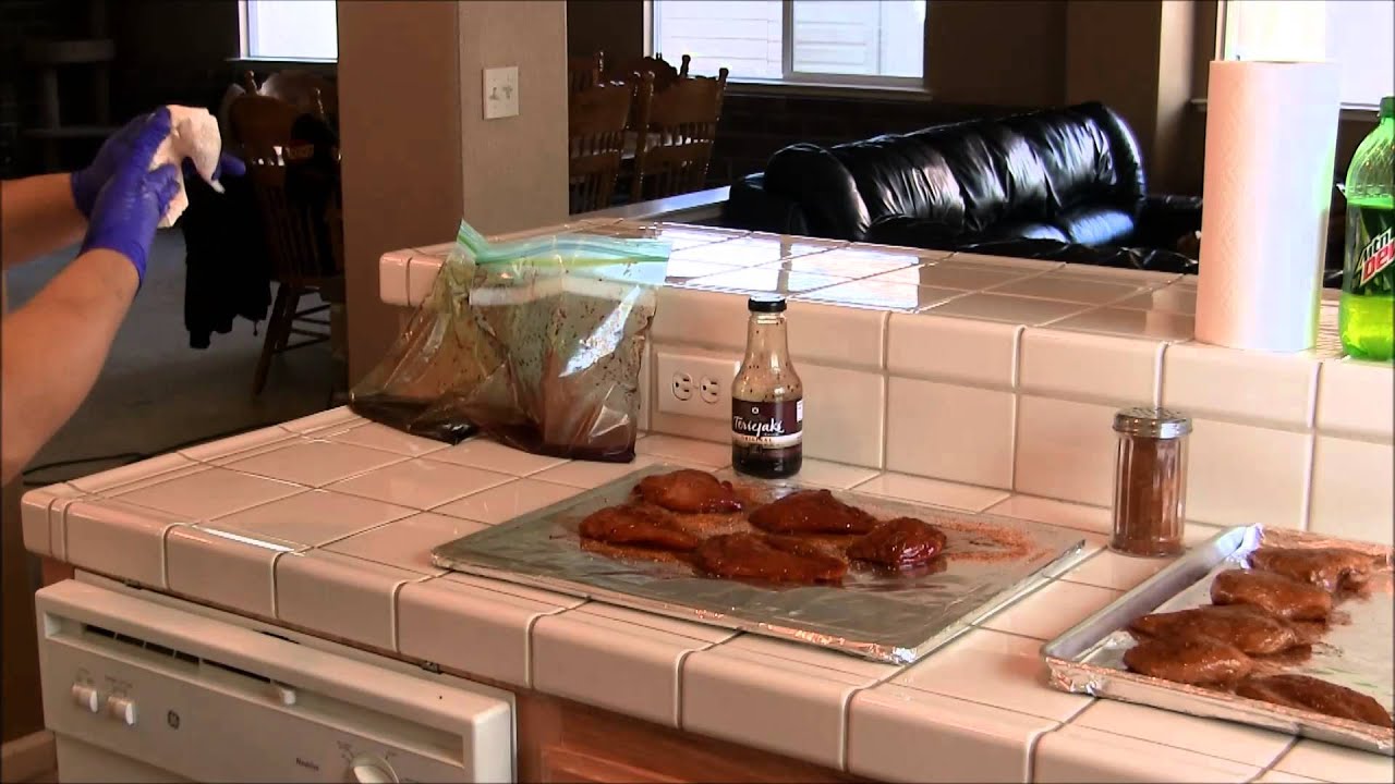 Preparing Marinated Chicken Breast to Smoke on my Pitmaker BBQ Safe (03 ...