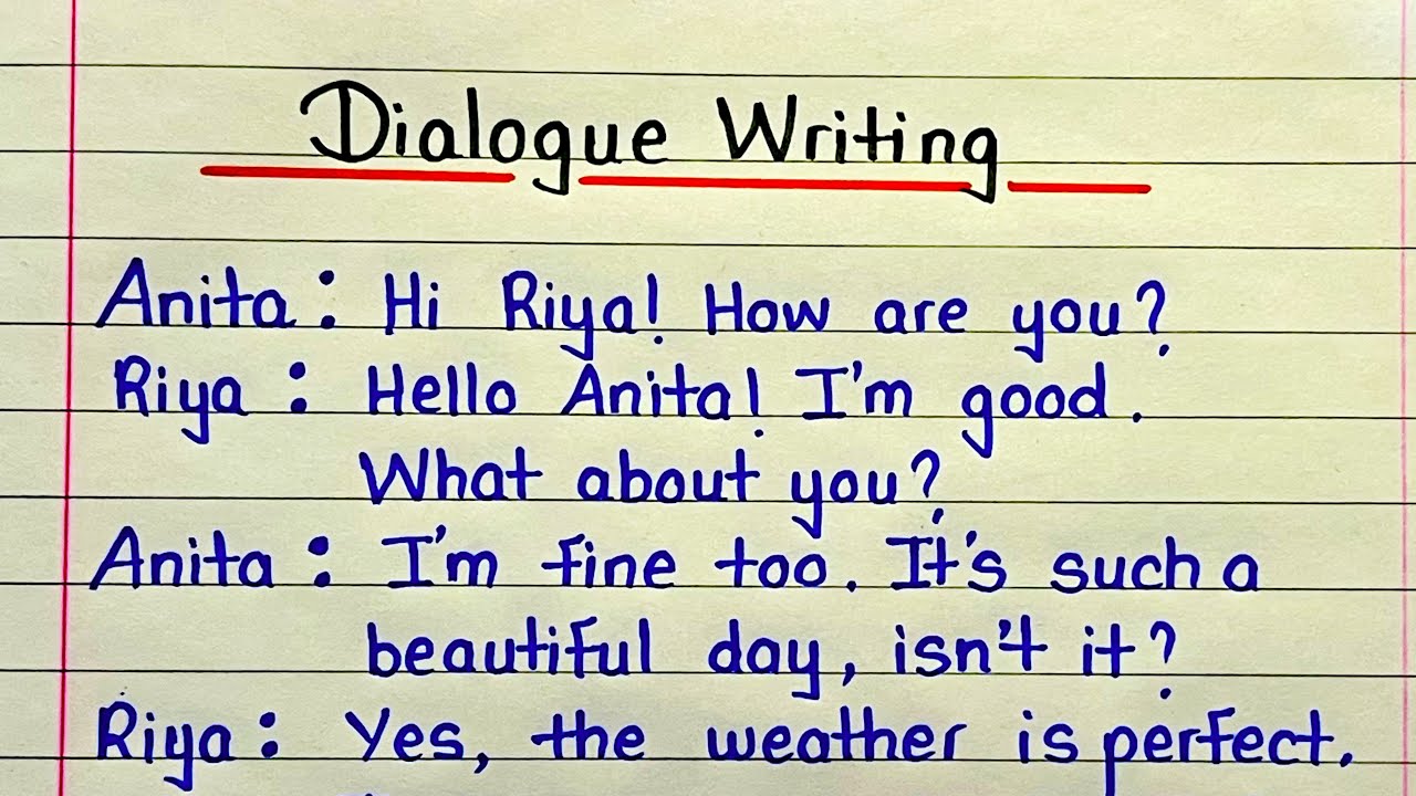 Dialogue writing | Conversation between two friends in the park ...