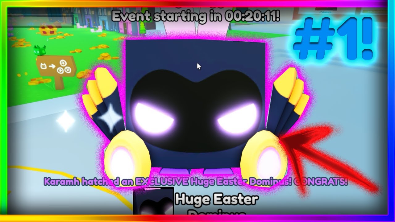 🐰 OMG! I HATCHED THE *FIRST* HUGE EASTER DOMINUS IN THE PET SIMULATOR X ...