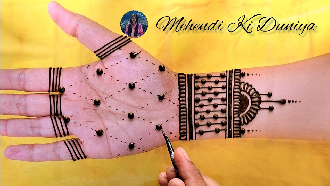 Very Easy Simple Dotted Mehndi Design Trick For Front Hand-Eid Special ...