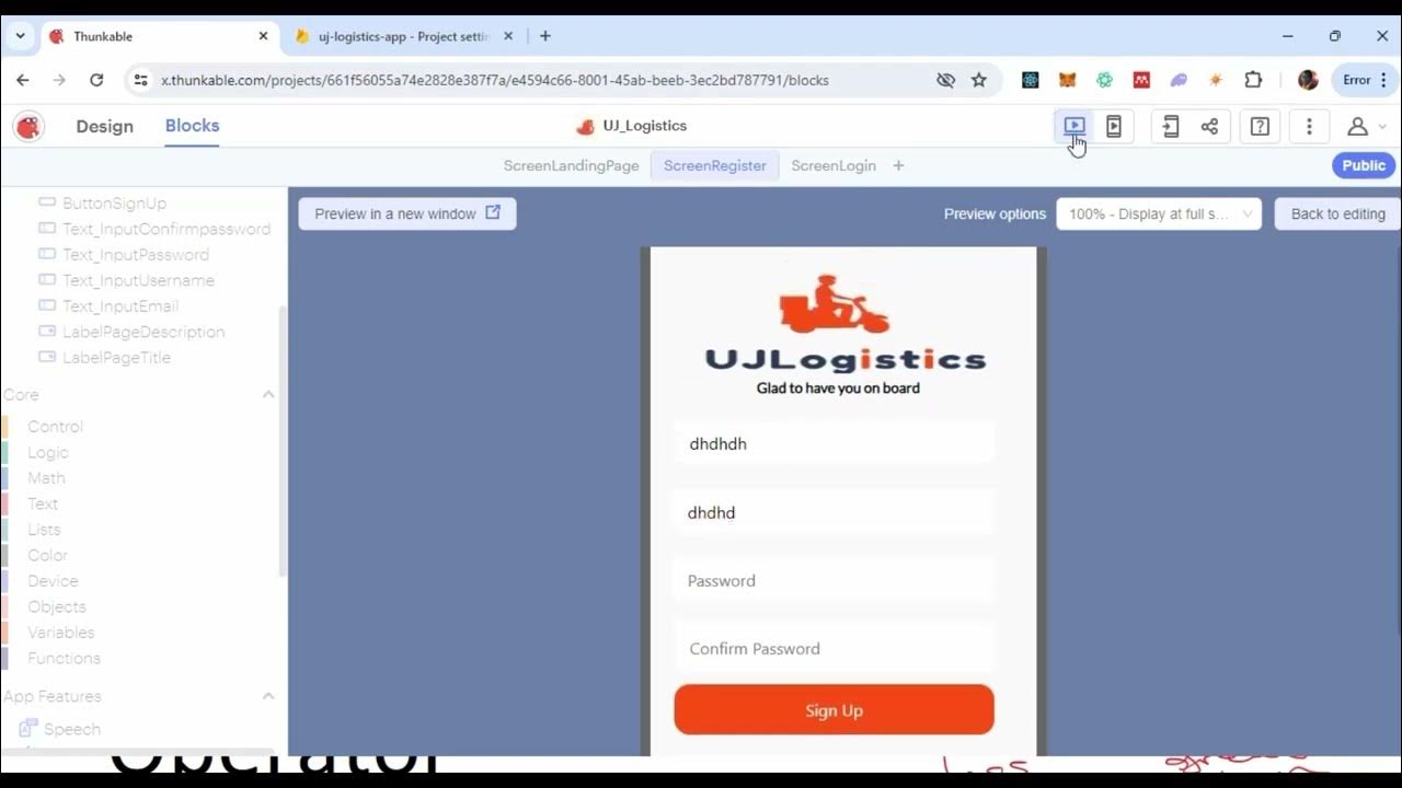 User Registration & Authentication in Thunkable using Firebase (4 of 6) - YouTube