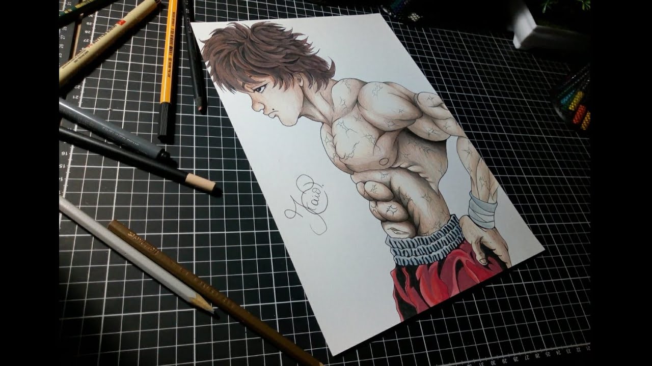 Drawing Baki Hanma of Baki The Grappler | Kaio Drawart - YouTube