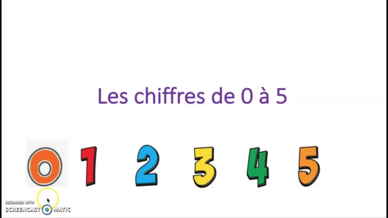 Les chiffres de 0 à 5 - Numbers from 1 to 5 - YouTube