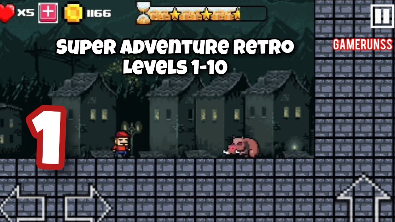 Super Adventure Retro - Gameplay Walkthrough Android Part 1 - Levels 1 ...
