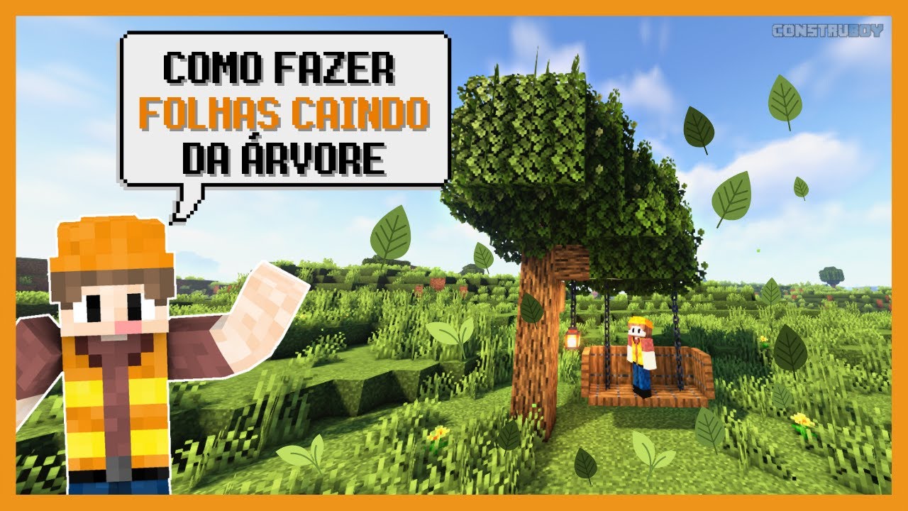 🦺 Como fazer o efeito de FOLHAS CAINDO no Minecraft | Tutorial - YouTube