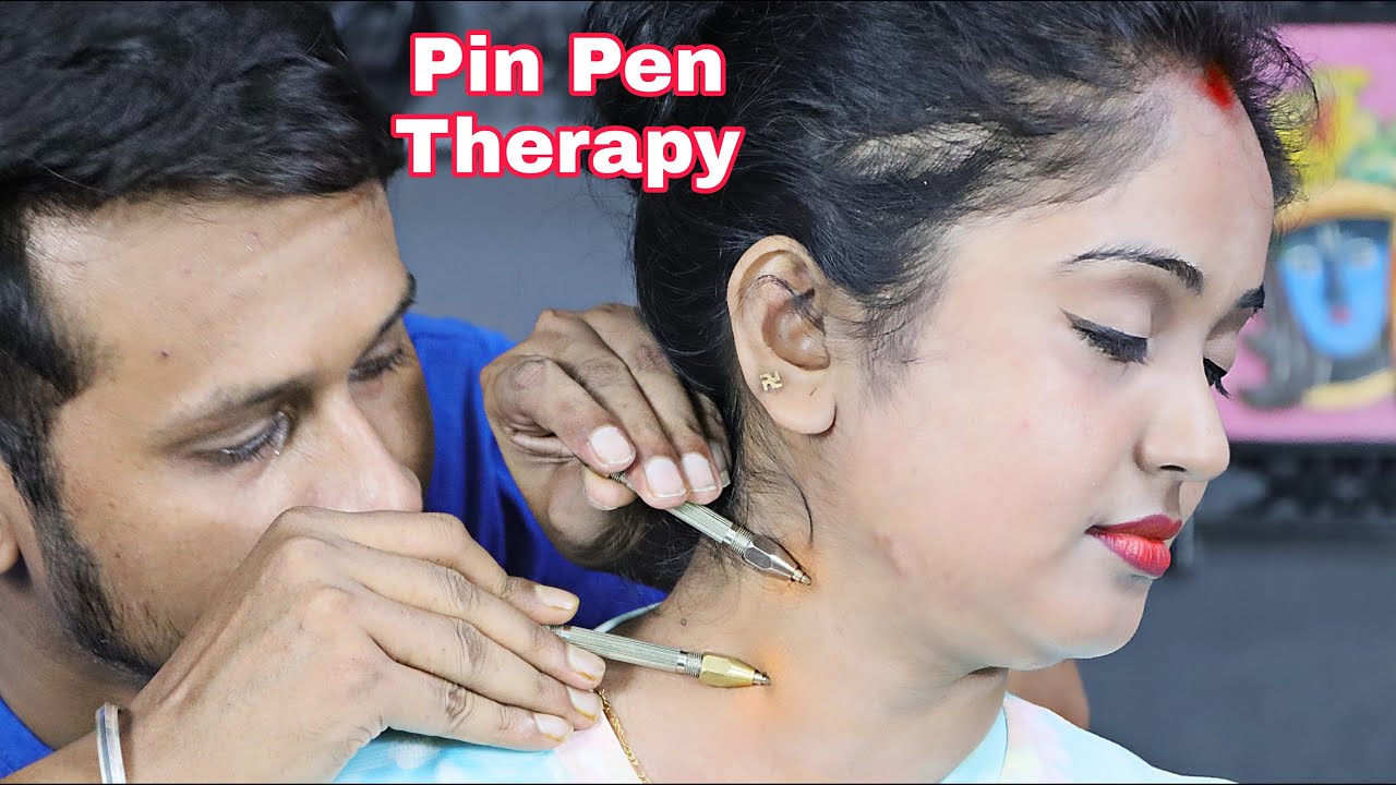 Soft Hand Pin Pen Massage Therapy | Hair Cracking | Neck Cracking ...