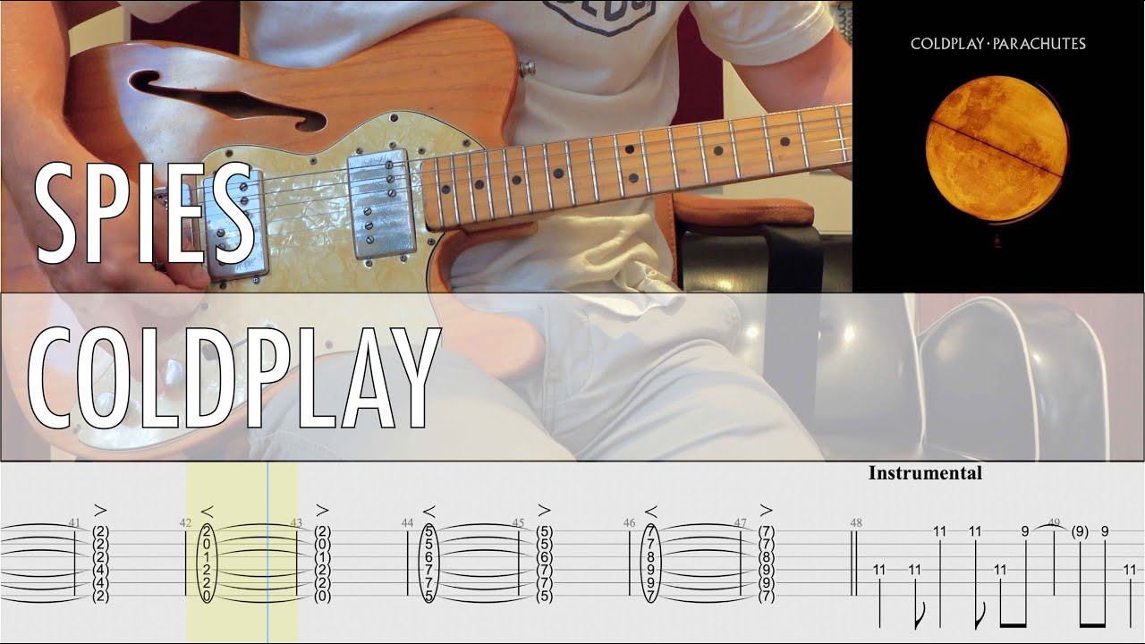 Spies Coldplay Cover • Guitar Tab • Tutorial • Lesson - YouTube